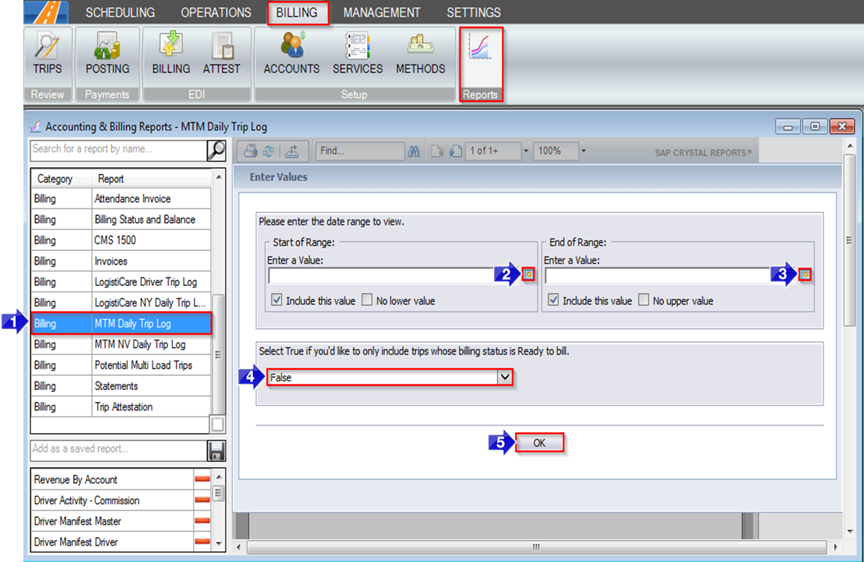 The MTM Daily Trip Log Report